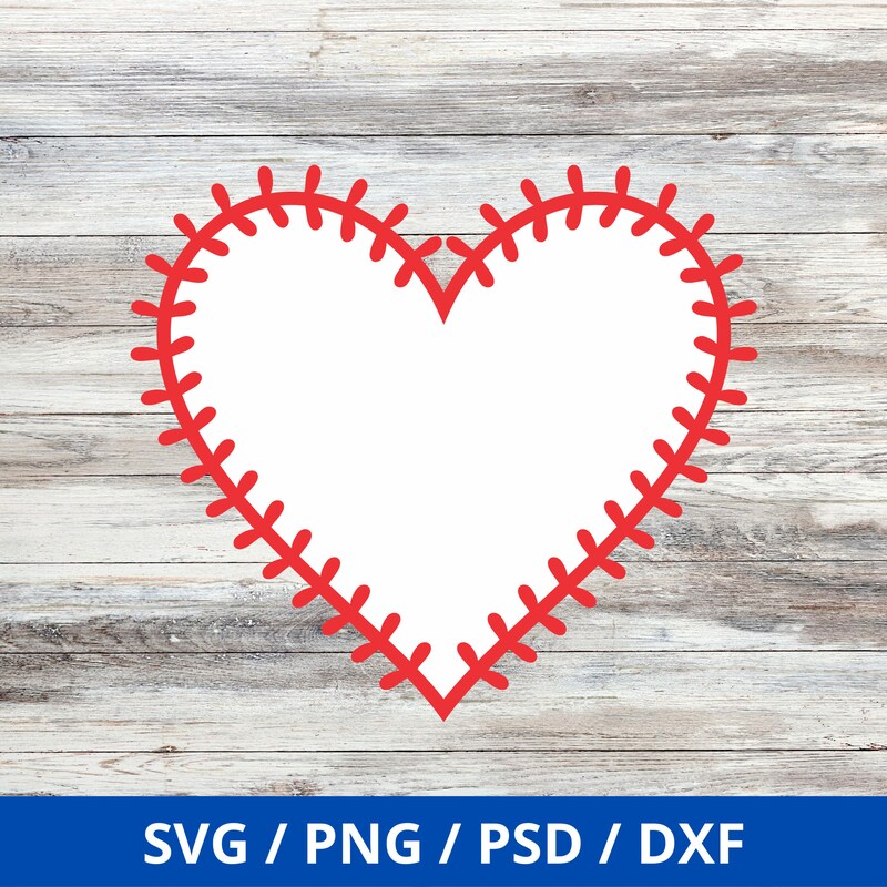 Baseball Heart Svg - Etsy
