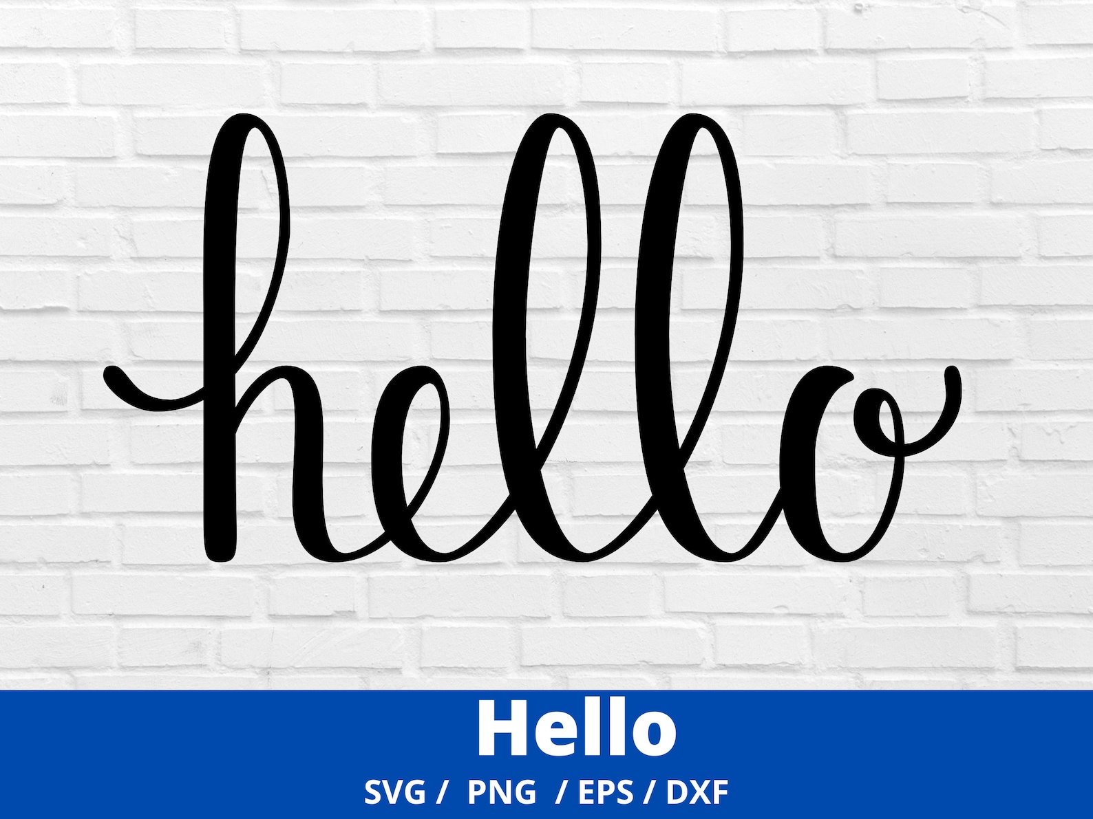 Hello SVG Hello PNG Hellow DXF Hello Cut File Hand - Etsy