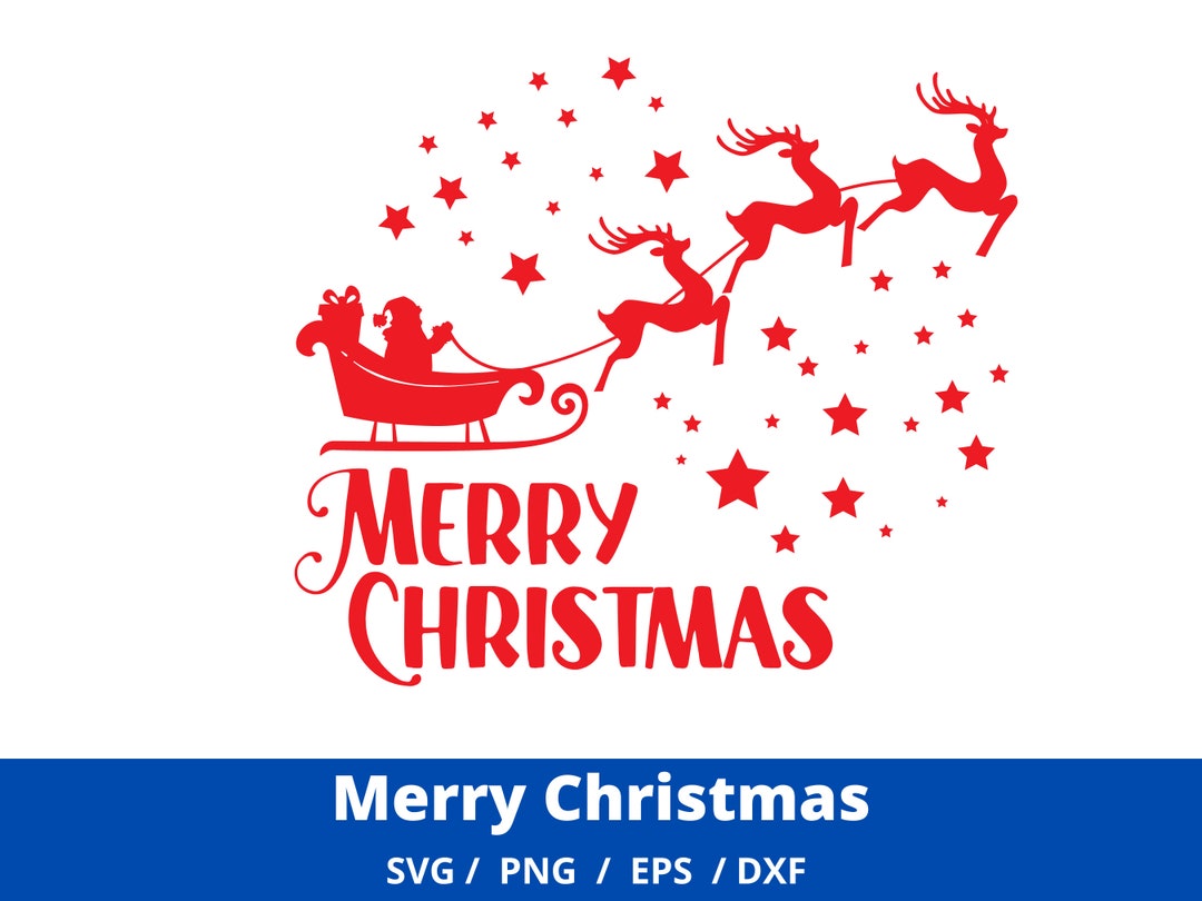 Merry Christmas SVG Cut File, Christmas Svg, Merry Christmas Png, Cut ...