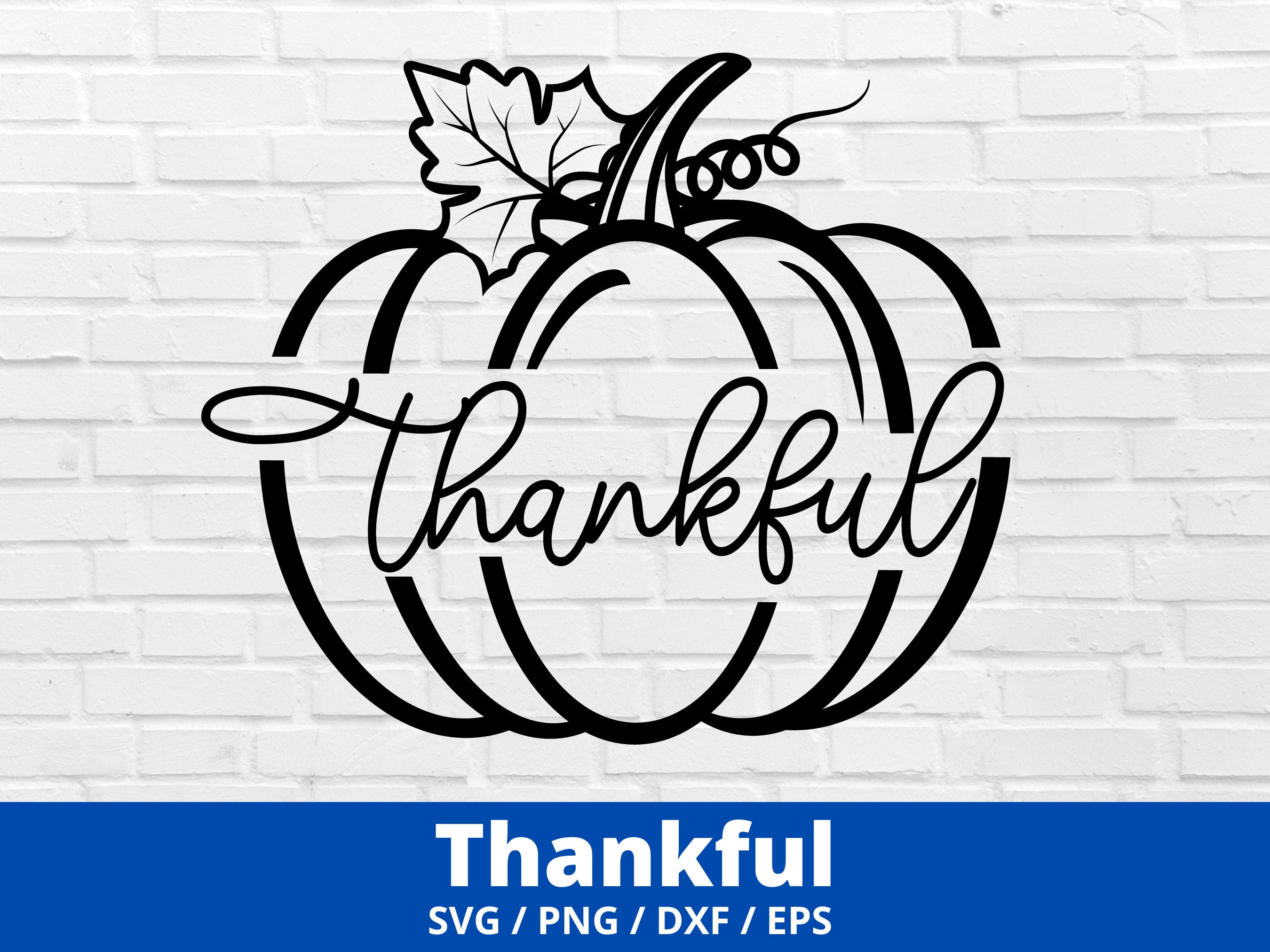 Thankful Svg Pumpkin SVG Fall Svg Cricut Commercial Use - Etsy