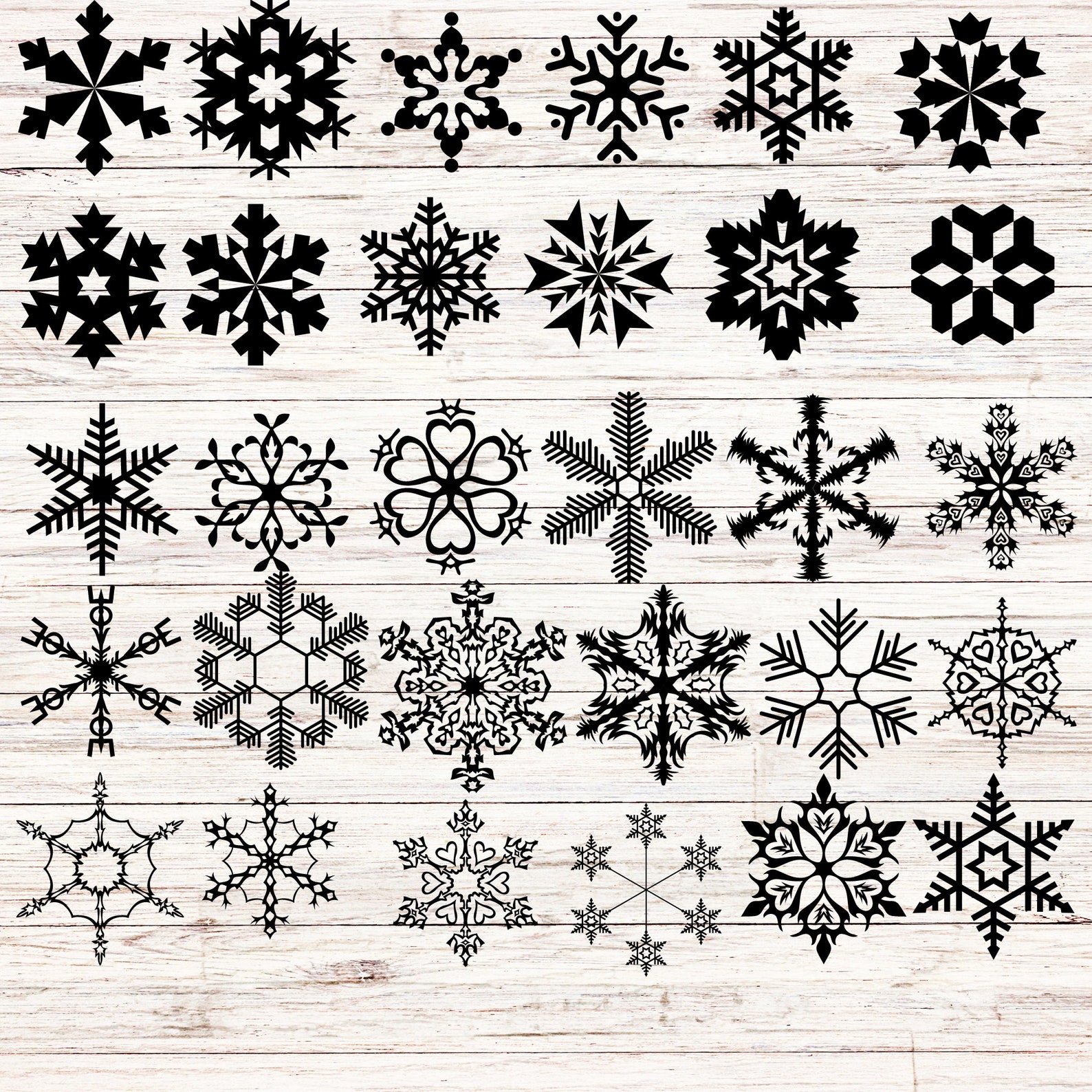 Snowflake Svg Bundle Snow Flake Png Cut File Christmas - Etsy