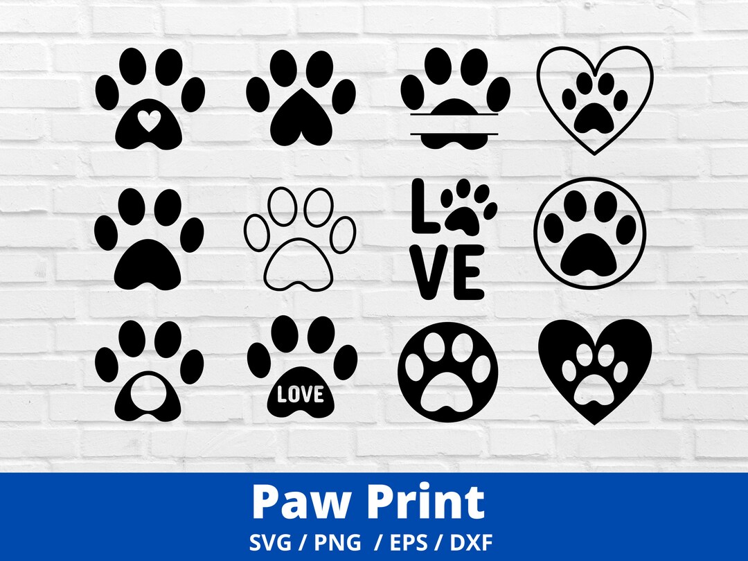 Paw Prints SVG, Animal Print Svg, Dog Paw Svg, Cat Paw, Pet, Bear Paw ...