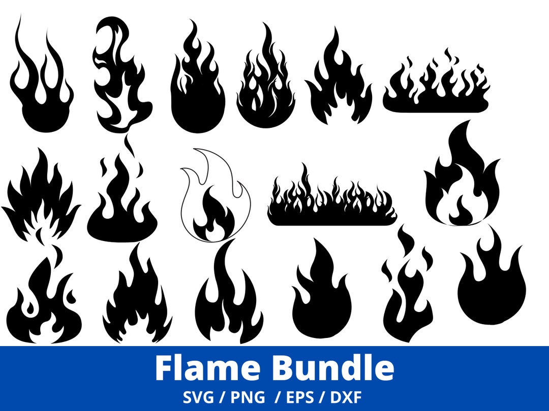 Fire Flame SVG Bundle,fire Svg Bundle,dxf,fire Flames,svg Bundle,fire ...