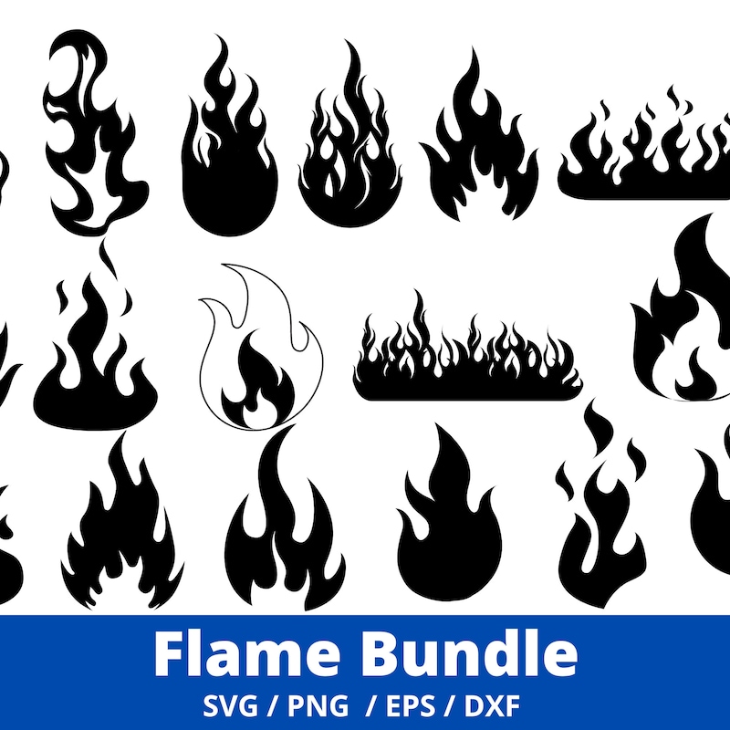 Flames Svg - Etsy