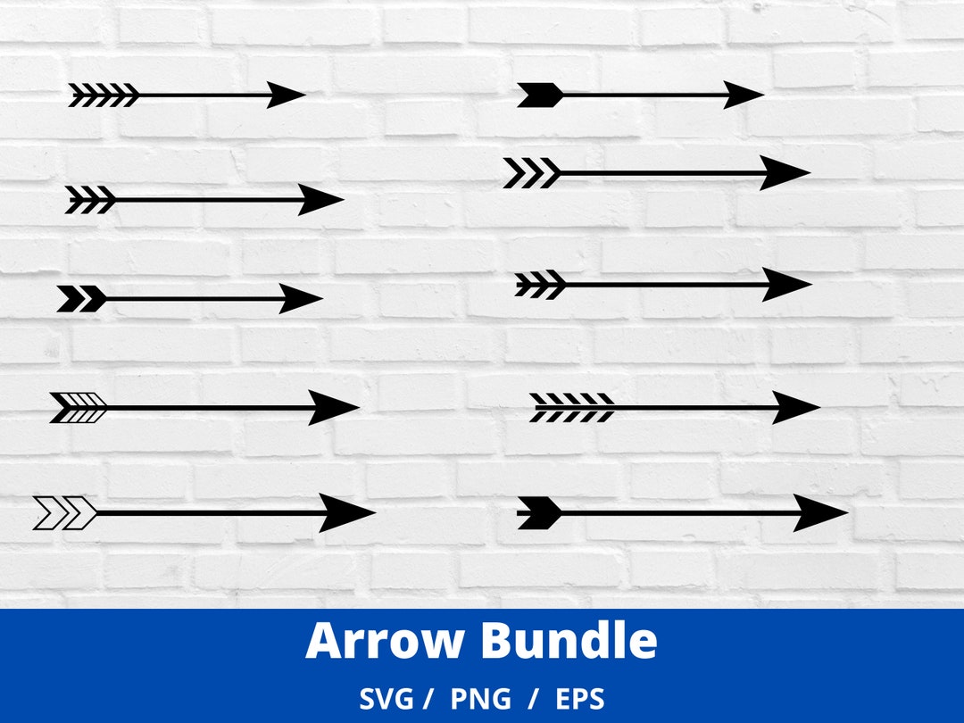Arrow SVG Bundle, Arrow Png Arrow Clipart Boho Tribal Arrows With Heart ...