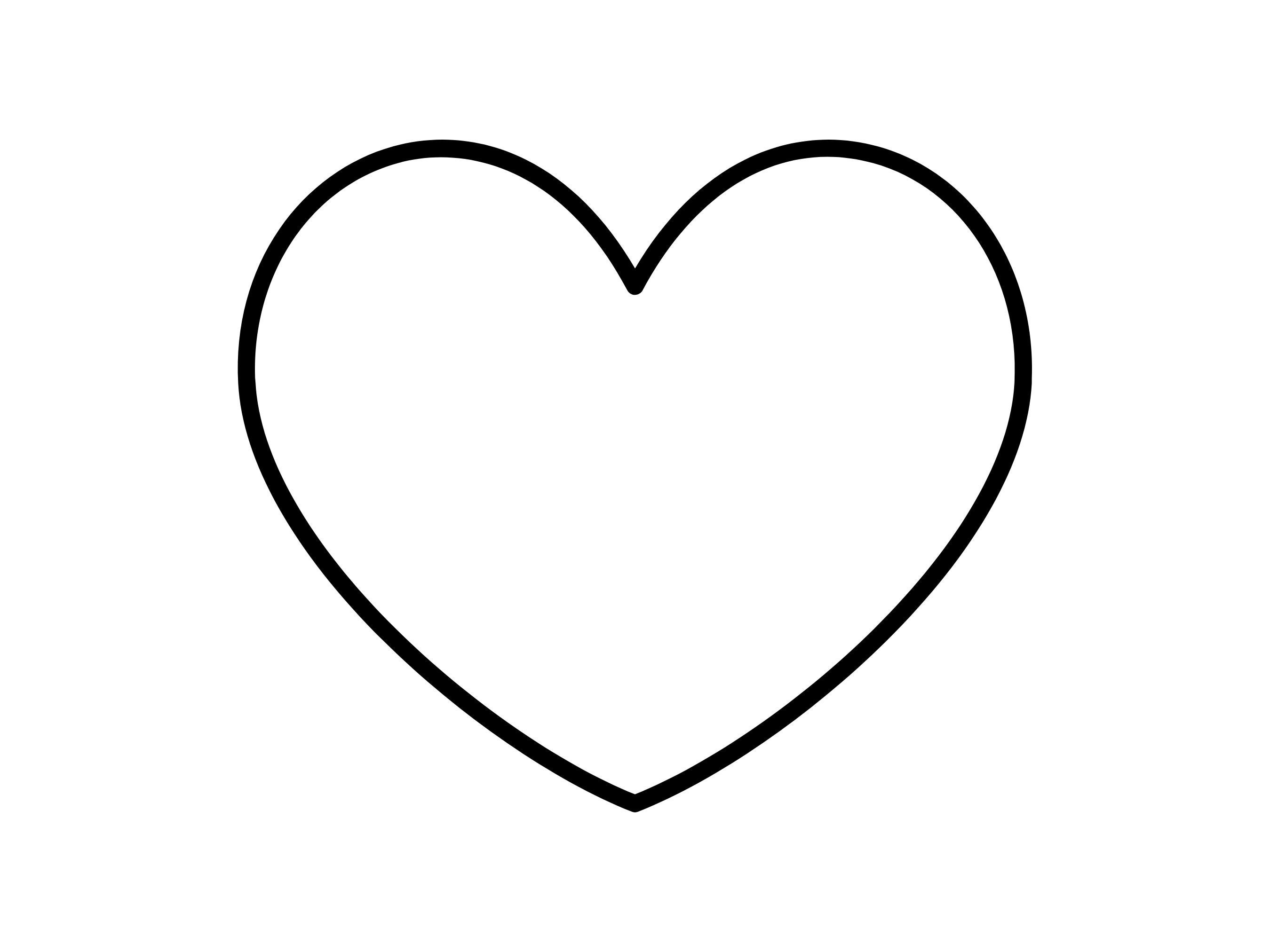 Heart Outline Svg, Heart Svg, Basic Heart Svg, Valentine's Day Heart ...