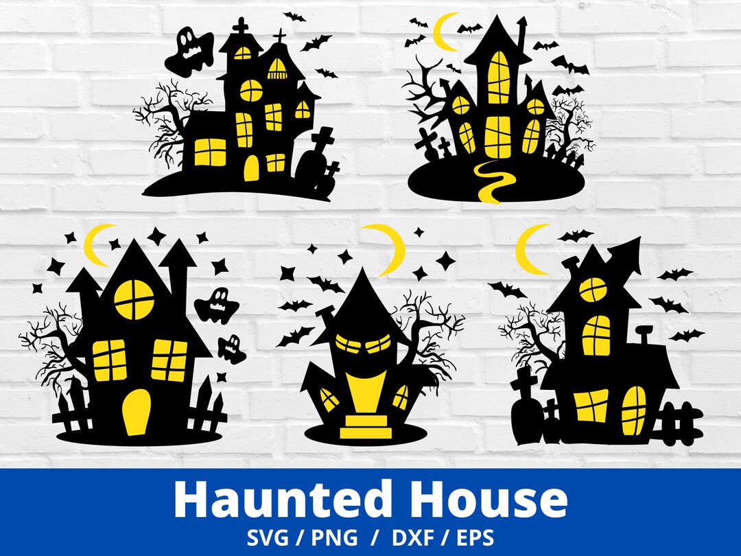 Haunted House Halloween SVG Bundle, Halloween Silhouettes, Cricut ...
