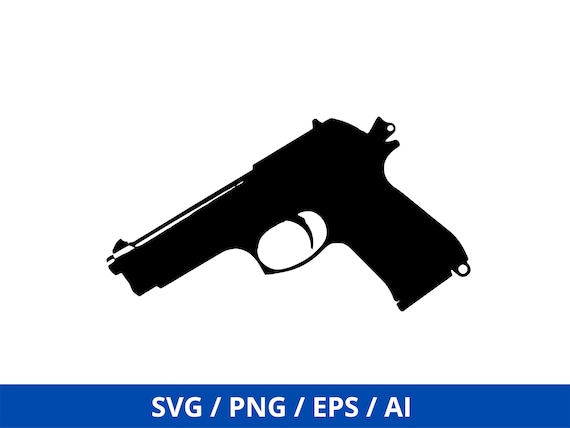 Handgun Svg Pistol Svg Gun Svg 9mm Pistol Cut File Pistol - Etsy