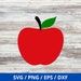 Apple Svg, Apple Clipart, Teacher Svg, School Svg, Silhouette Cut Files ...