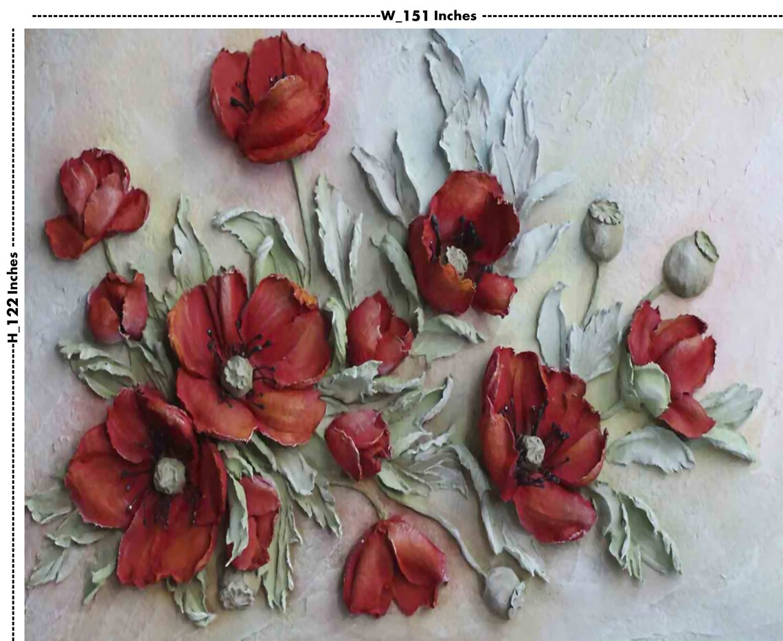 3d Red Roses Floral Wall Mural Wallpaper Design Non Woven - Etsy
