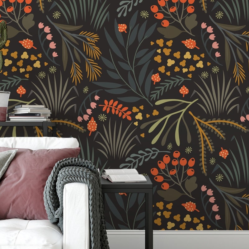 Floral Wallpaper - Etsy UK