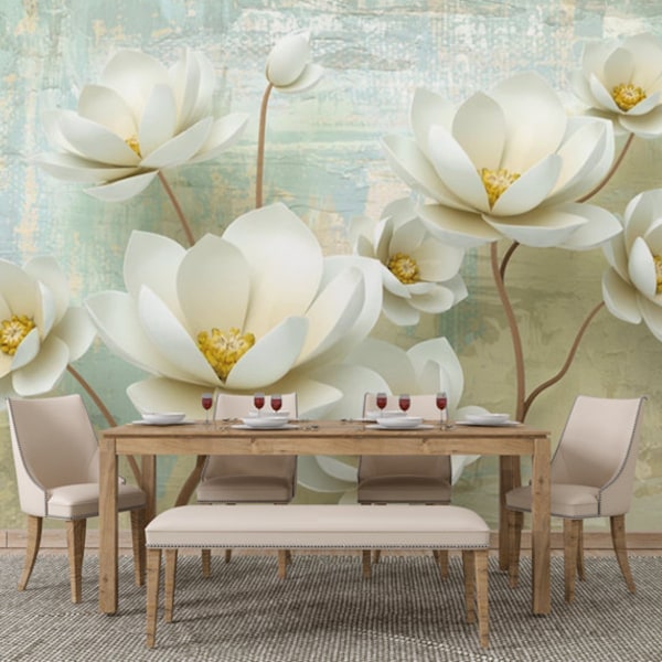Magnolia Mural - Etsy