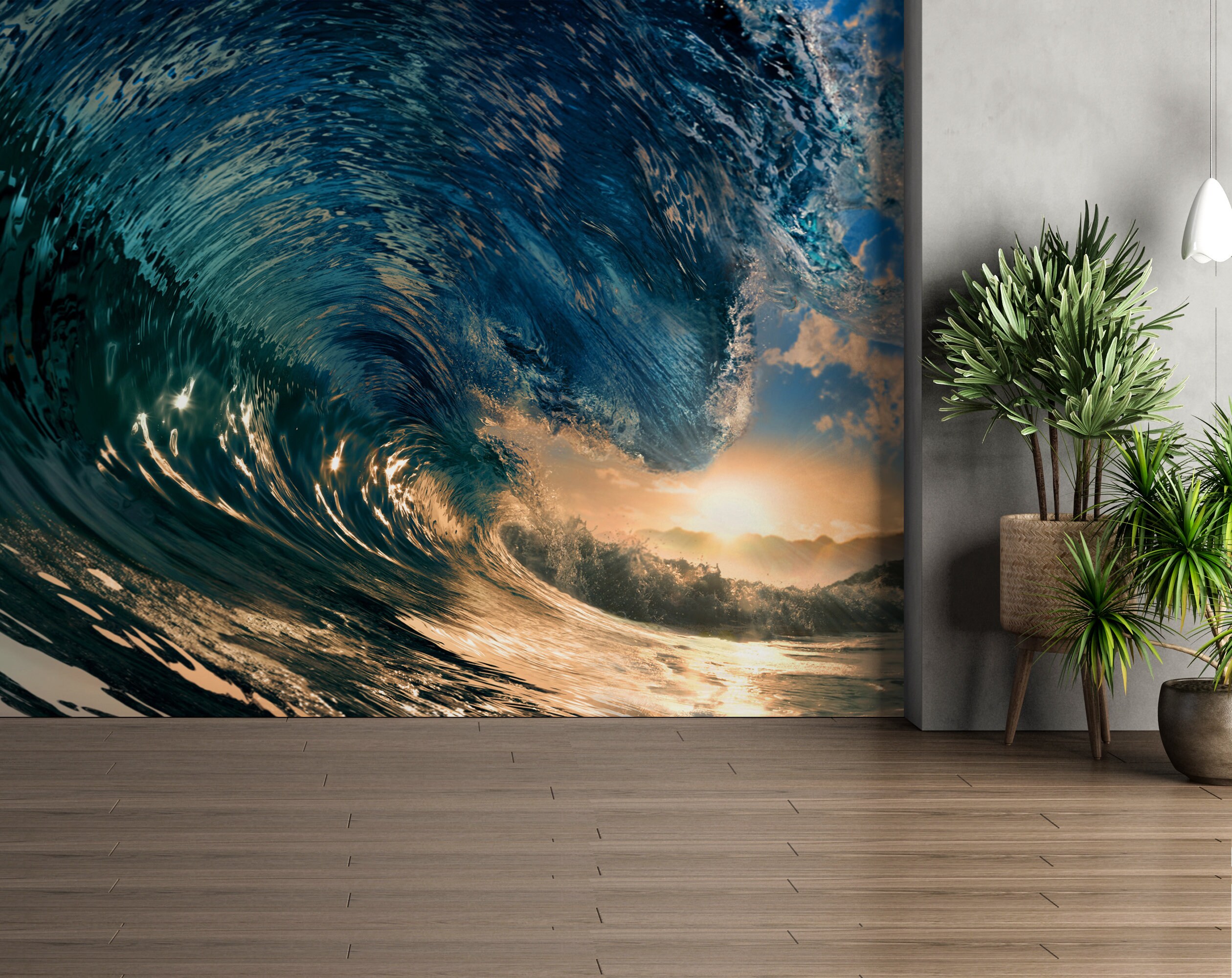 Magnificent Ocean Wave Wallpaper, Beautiful Wallpaper for Living Space ...