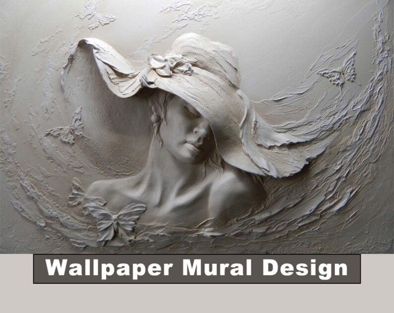 3d Beautiful Modern Fashion Girl Mural Wallpaper Peel and - Etsy