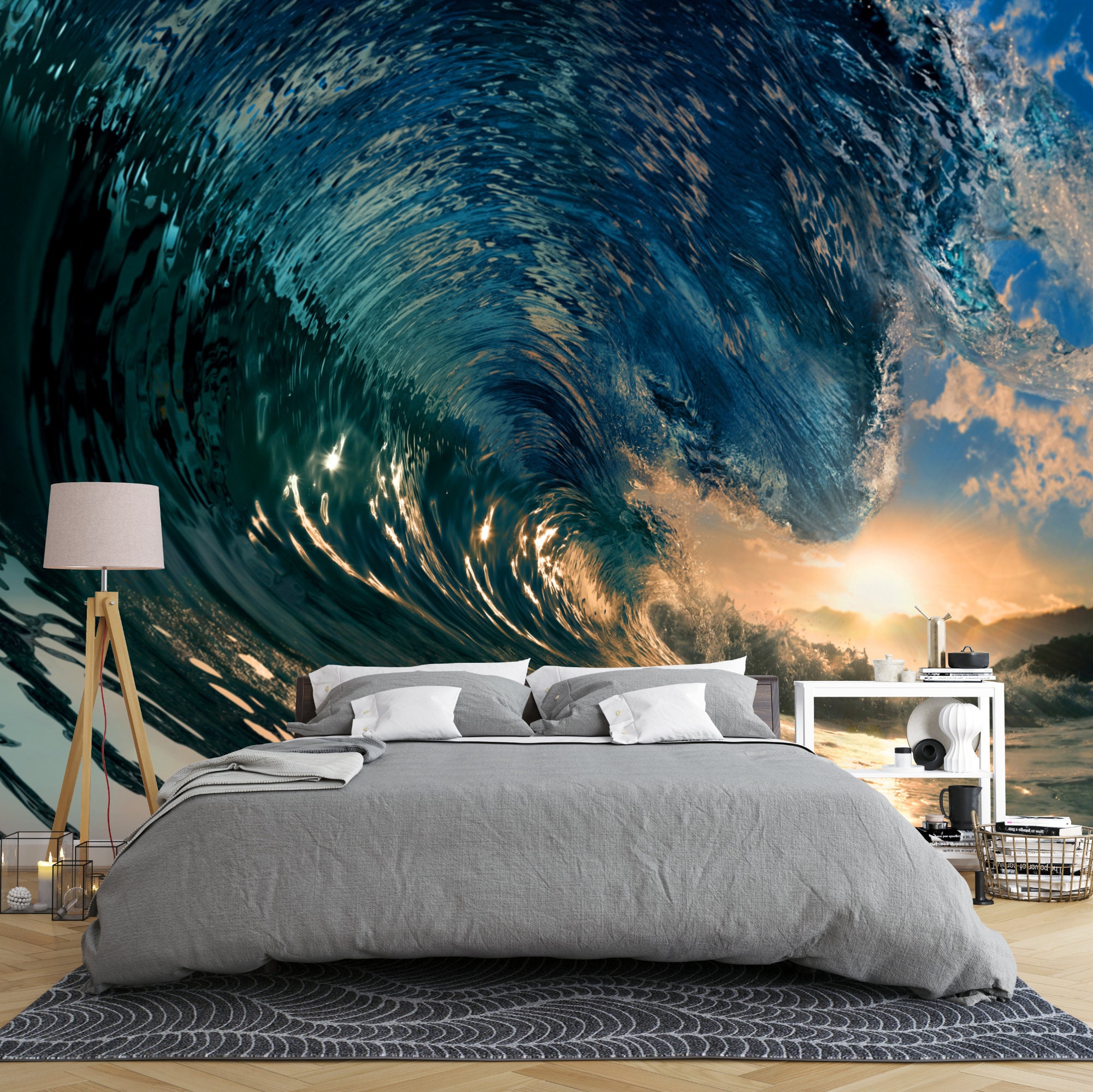Magnificent Ocean Wave Wallpaper, Beautiful Wallpaper for Living Space ...
