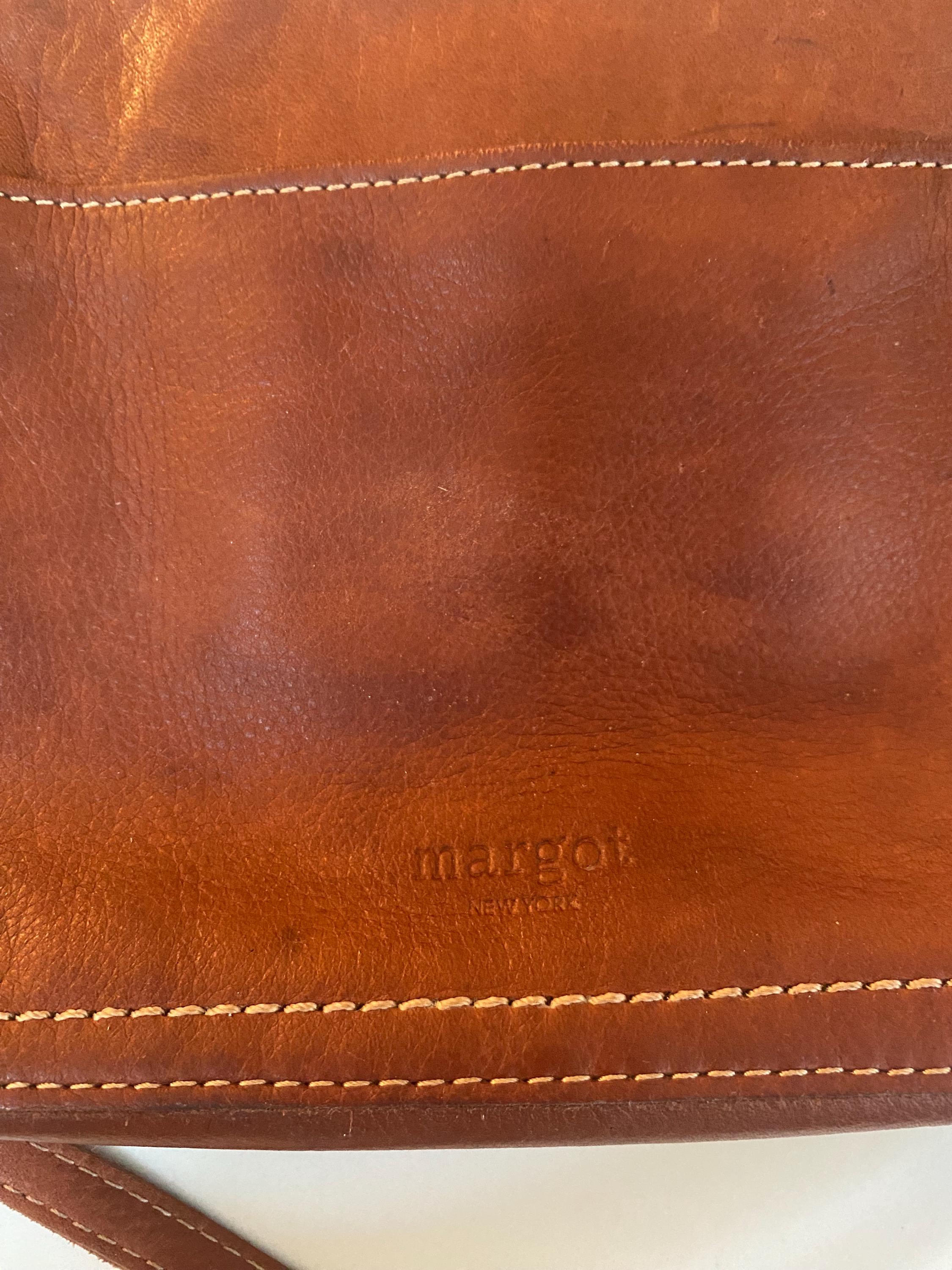 Margot Leather Cognac Crossbody Bag - Etsy