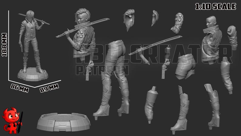 Female V Garage Kit | Fanmade Model by H3llcreator | Valerie | 3D ...