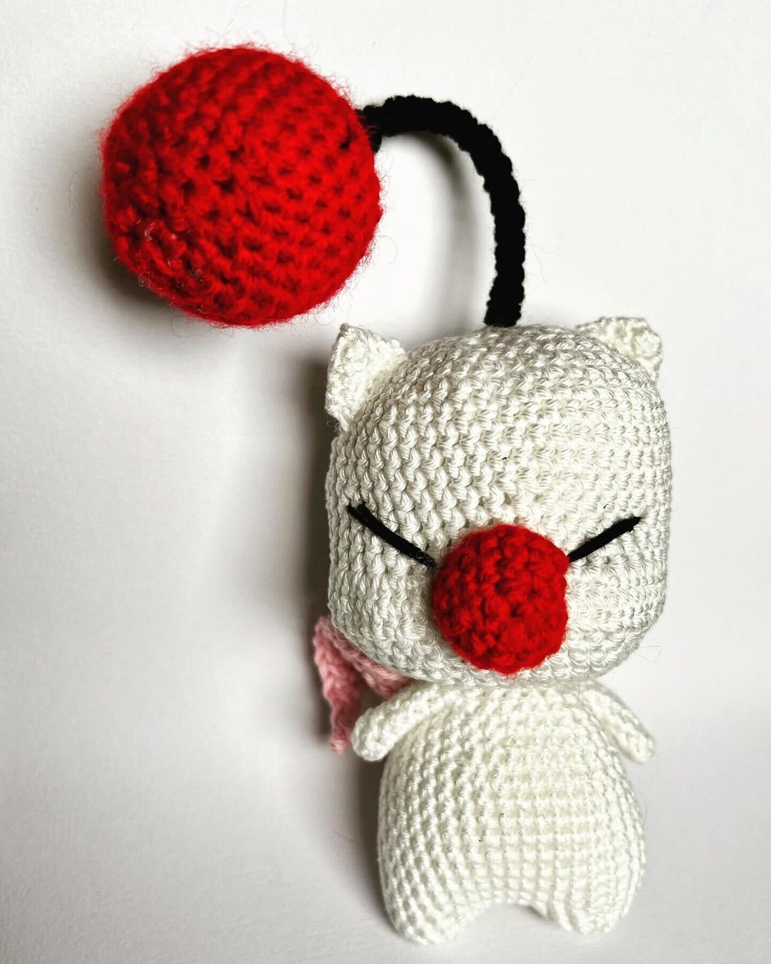 Moogle, Final Fantasy, Soft Figure Made of Yarn, Perfect for Sitting on ...