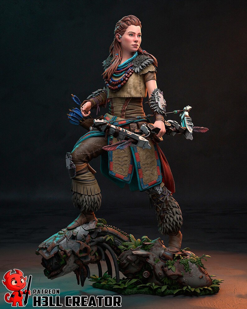 Aloy Garage Kit | Fanmade Model by H3llcreator | Retro Futuristic ...