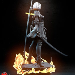 Nier Automata 2B Garage Kit Fanmade Model by H3llcreator Yorha Soldier ...