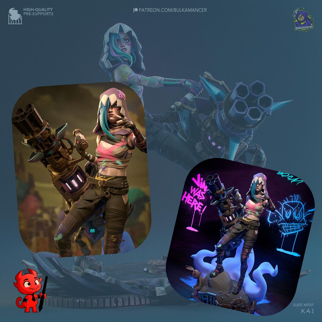 Arcane Jinx Garage Kit | Fanmade Model by Bulkamancer & H3llcreator ...