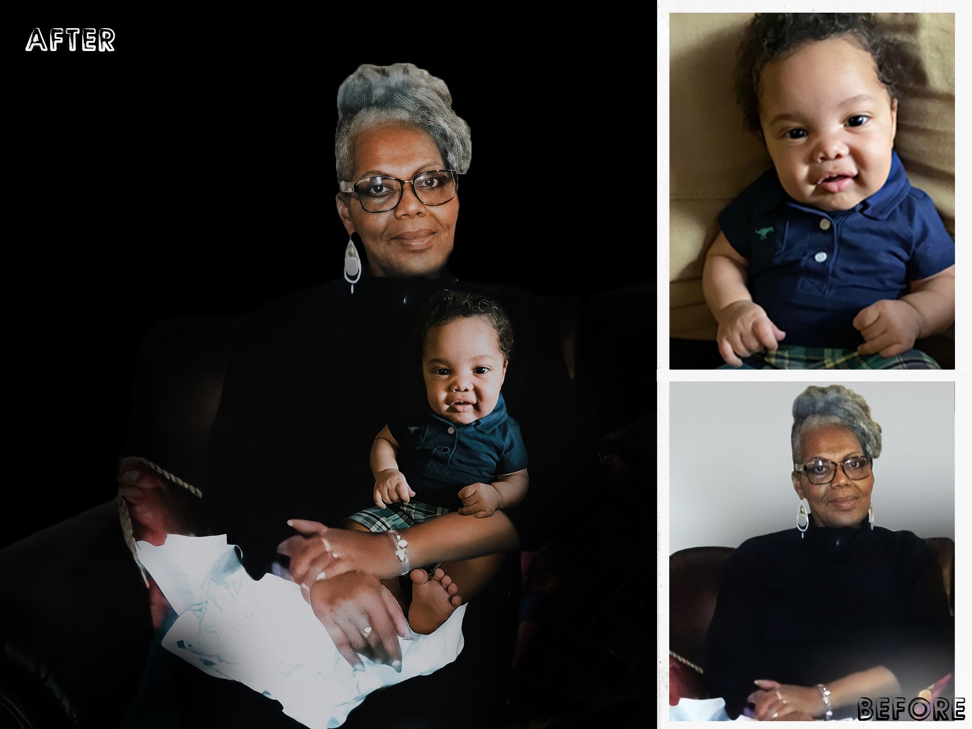 Photo Merge or Add People to Photo Portrait Family Portrait | Etsy