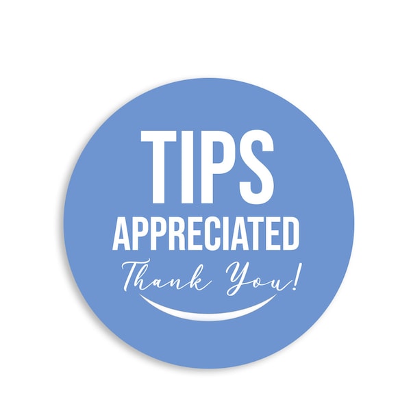 Tips Are Appreciated Printable - Etsy