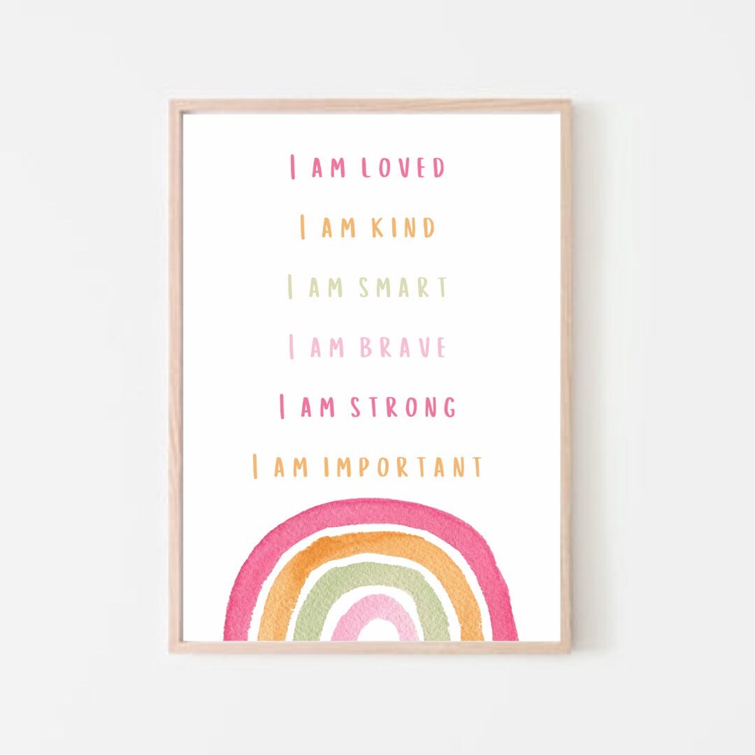 Bright Rainbow Affirmations Poster | Children’s Affirmations | Rainbow ...