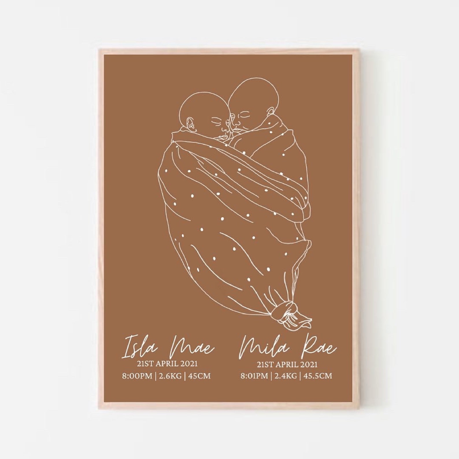 Line Drawing Baby Birth Details Poster | Line Drawing | Birth Details ...