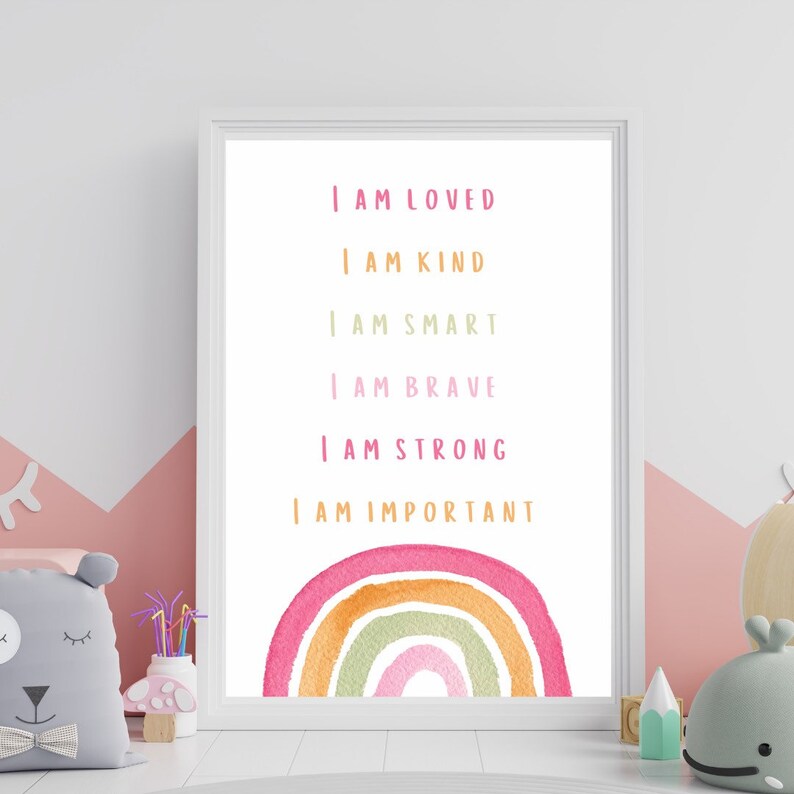 Bright Rainbow Affirmations Poster | Children’s Affirmations | Rainbow ...
