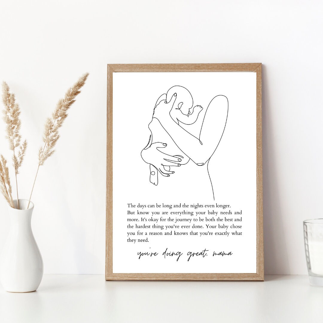 Mothers Day Gift, Digital Print, You're Doing Great Mumma, First ...