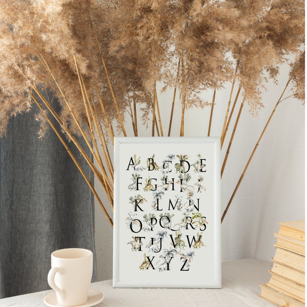 Dinosaur Alphabet Poster, Dinosaur ABC, Dino Letters, Learning Poster ...