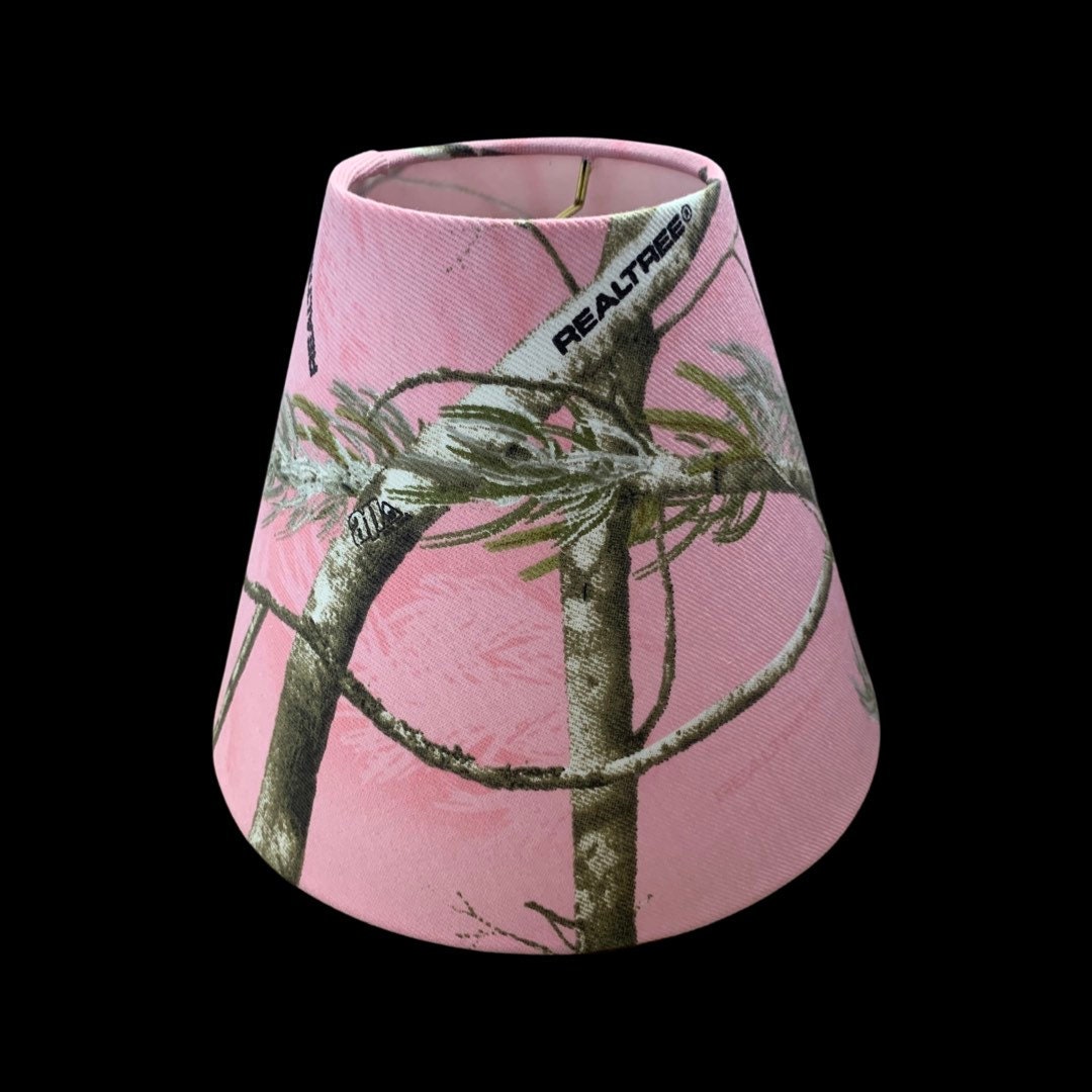 Pink Realtree Camo Print Fabric Hardback Lamp Shades in Various Sizes ...