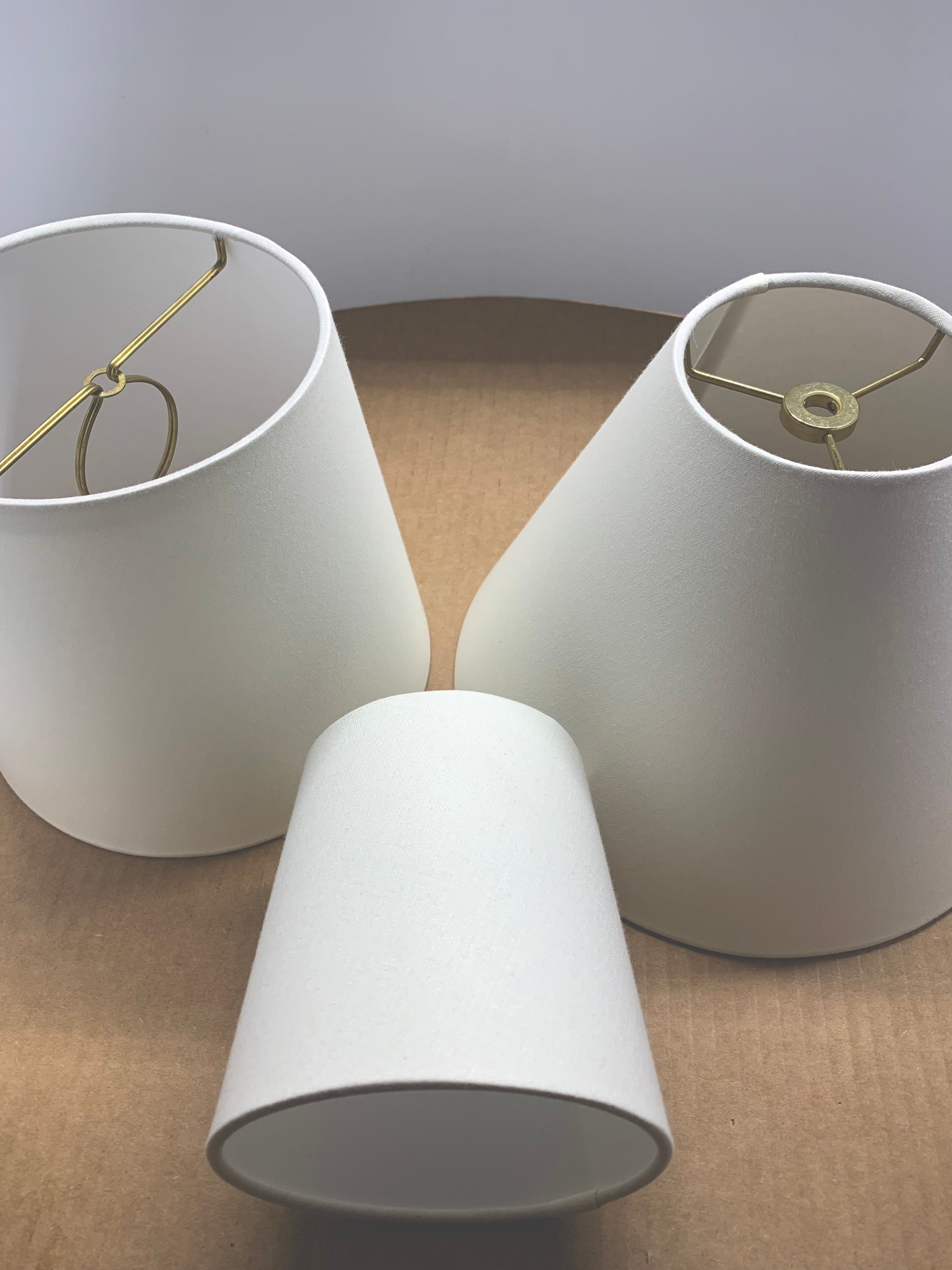 Off White Ivory Linen Small Hardback Lamp Shades in Various - Etsy