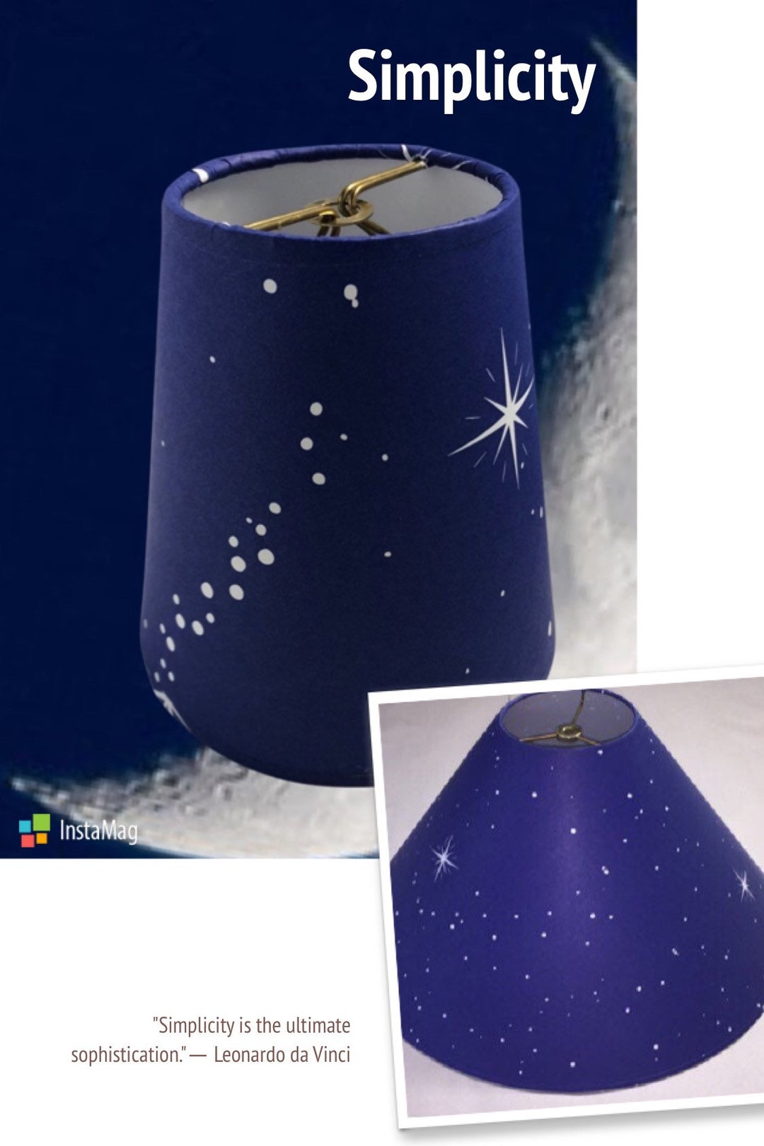 Night Sky Parchment Paper Hardback Lamp Shades in Various Sizes ...