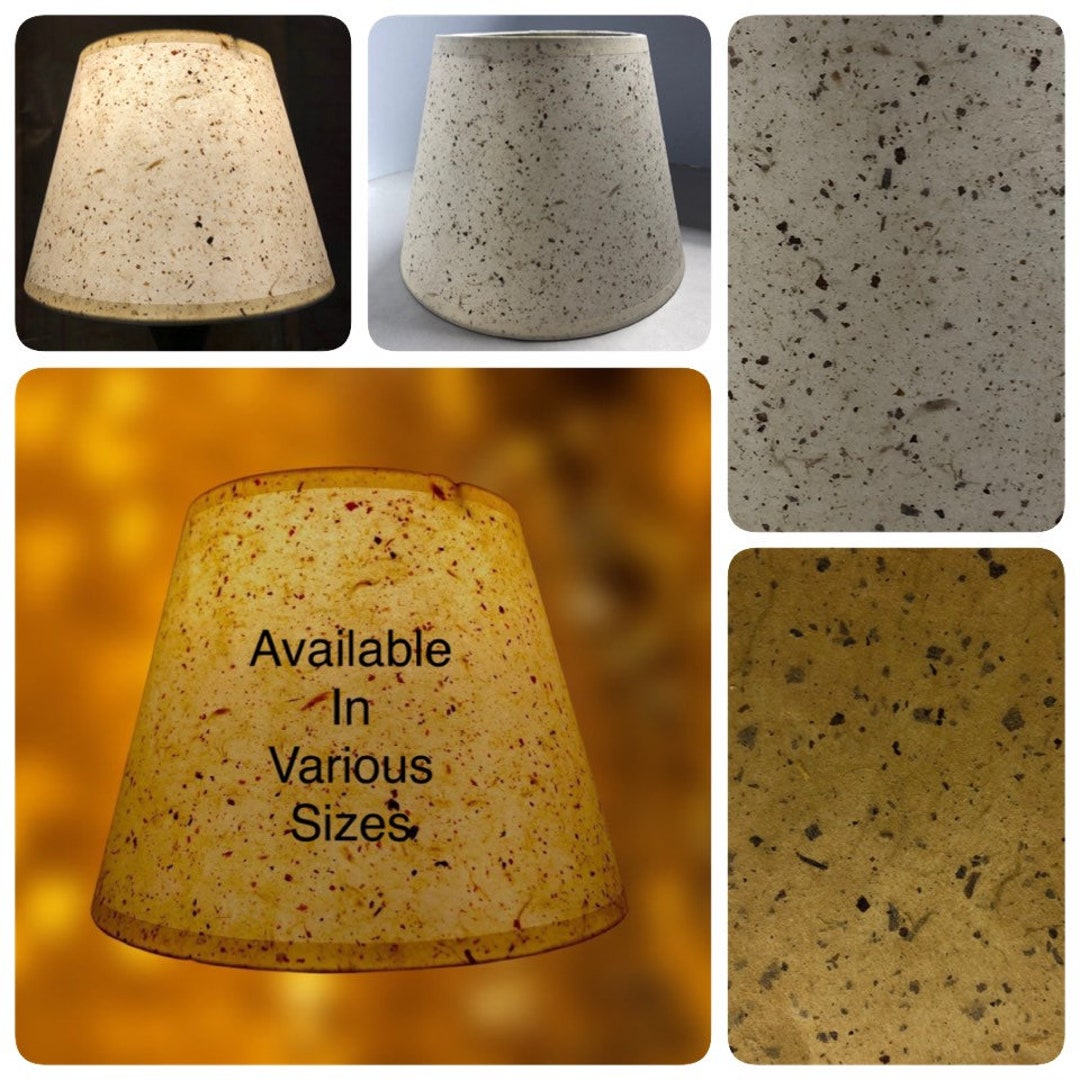 SPIDER TOP Flex Paper Natural and Amber Parchment Paper Hardback Lamp ...