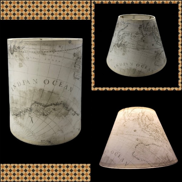 World Map Lamp Shade - Etsy