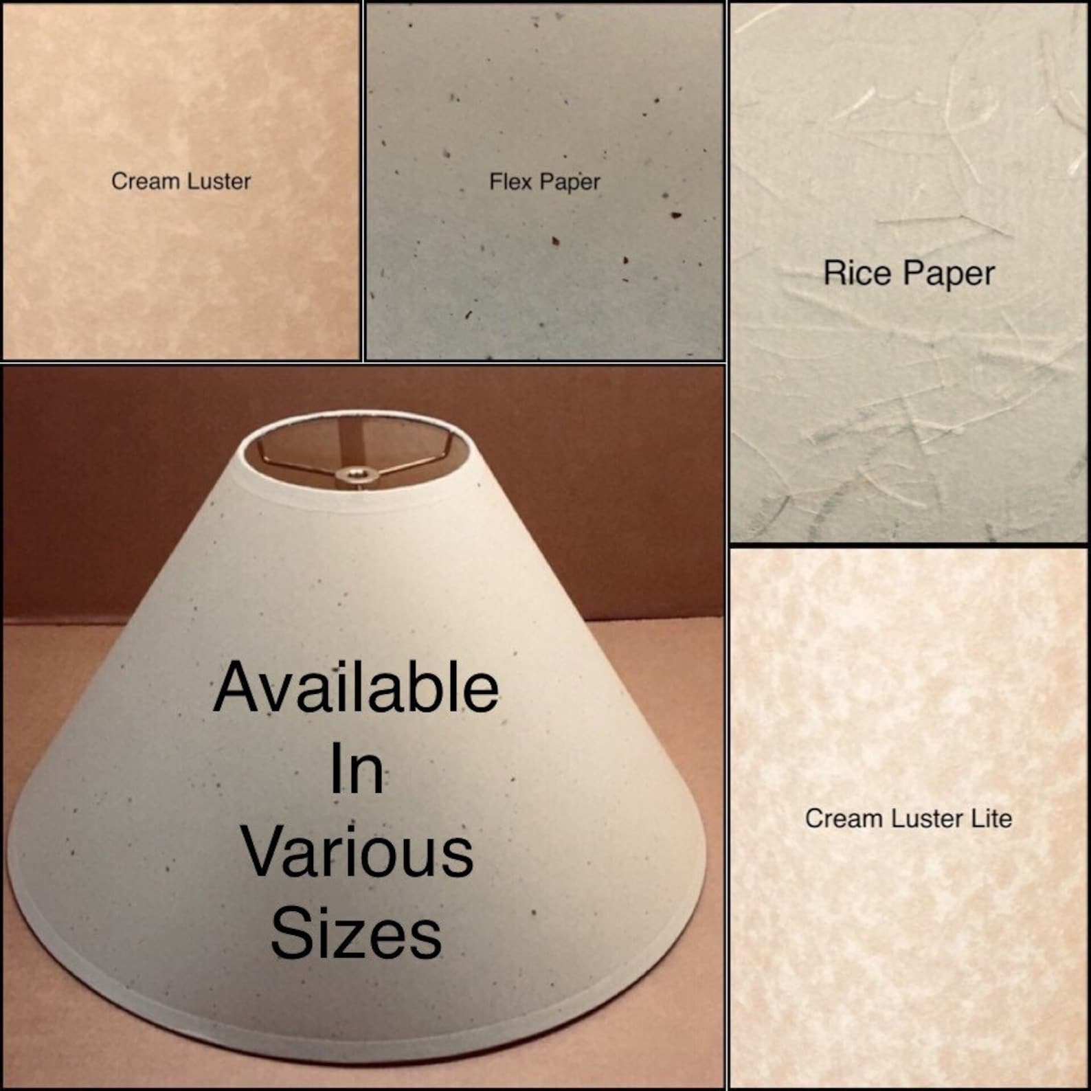 BULB CLIP ON Parchment Paper Hardback Lamp Shades in Various Papers ...