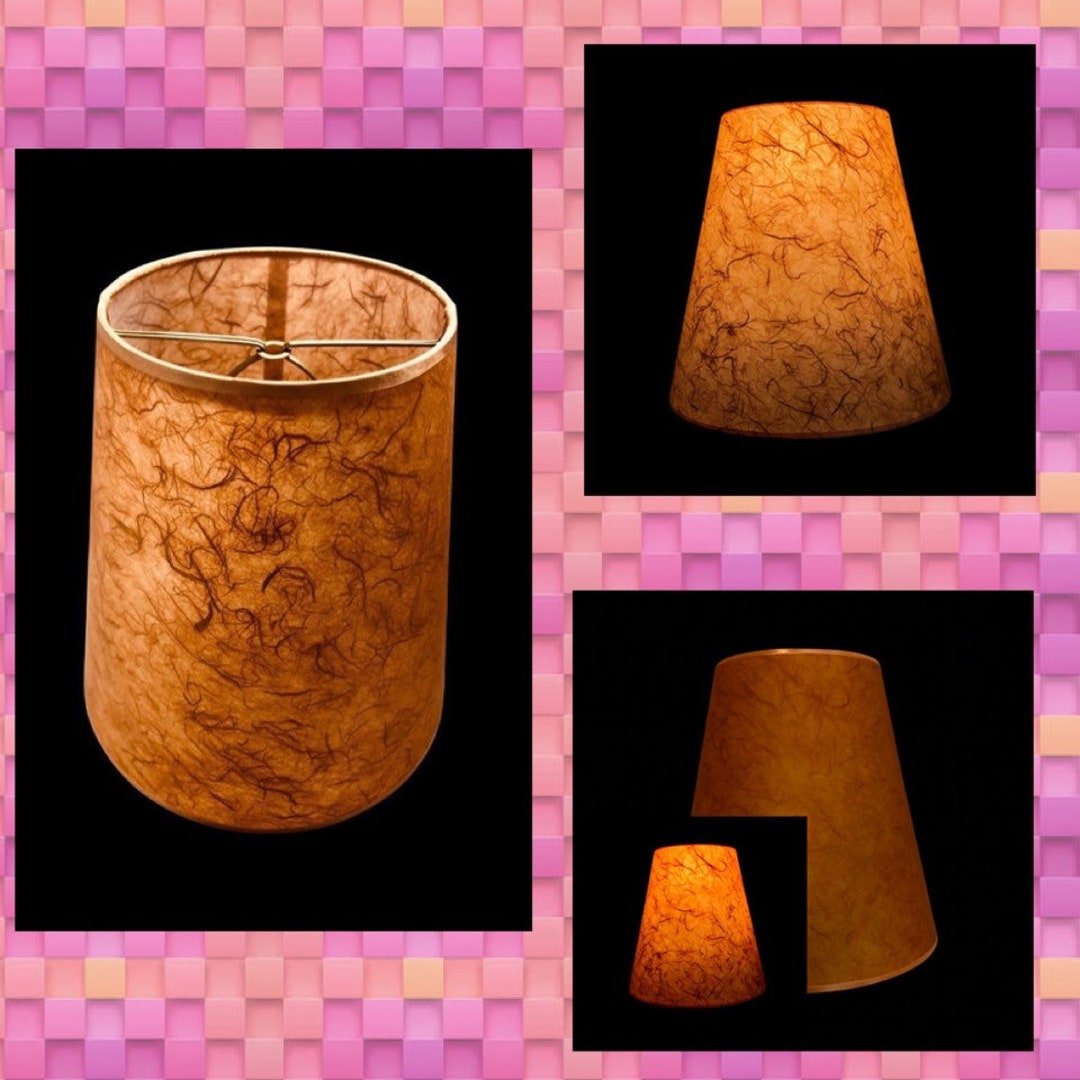 Copper Mulberry Parchment Paper Hardback Lamp Shades in Various Sizes ...