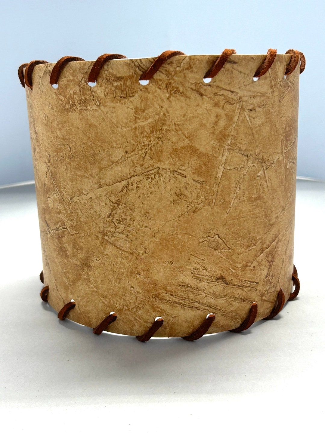 Faux Rawhide Paper Half Shades Bulb Shields Wall Sconces Lamp Shades ...