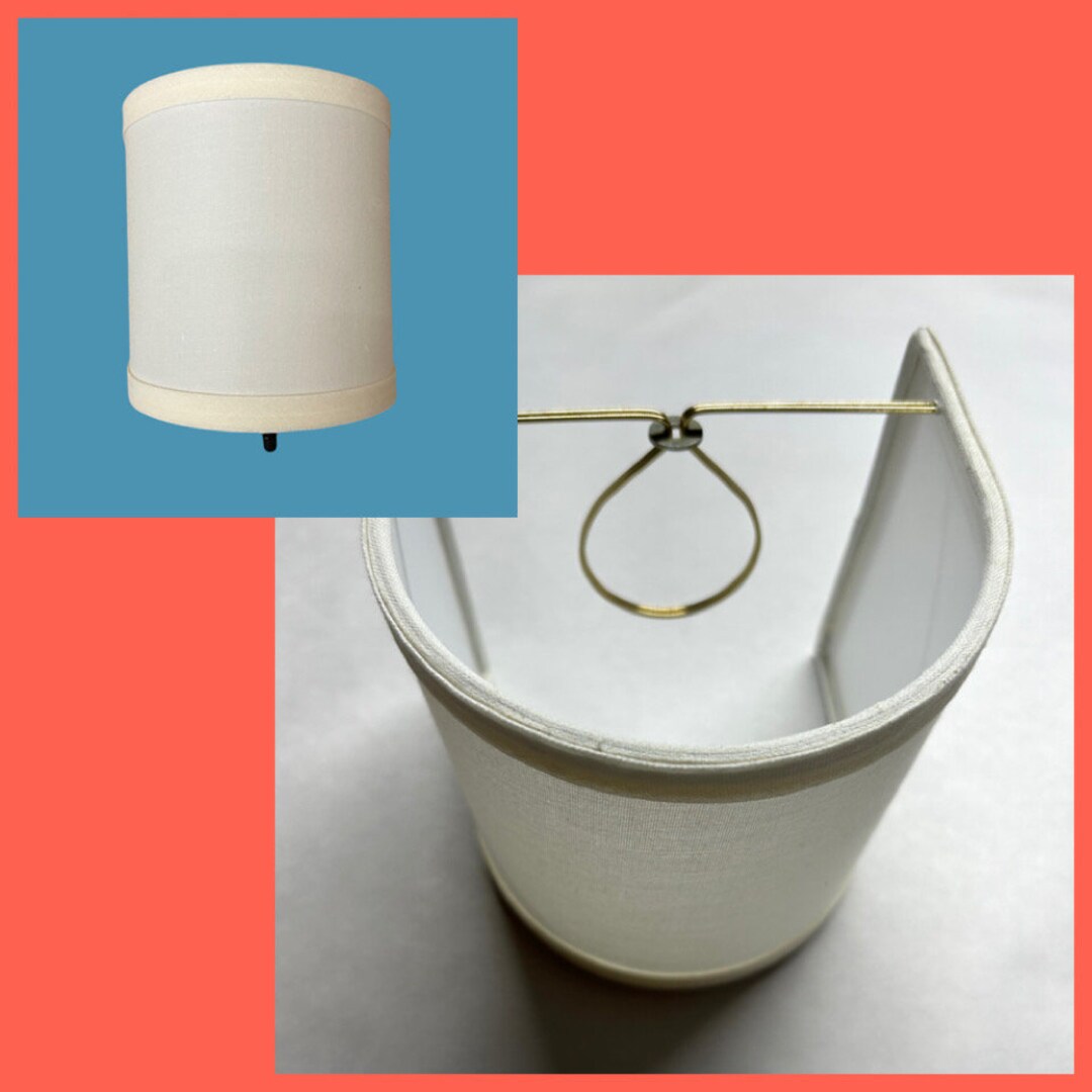 Off White Ivory Linen Half Shades Bulb Shields Wall Sconces - Etsy