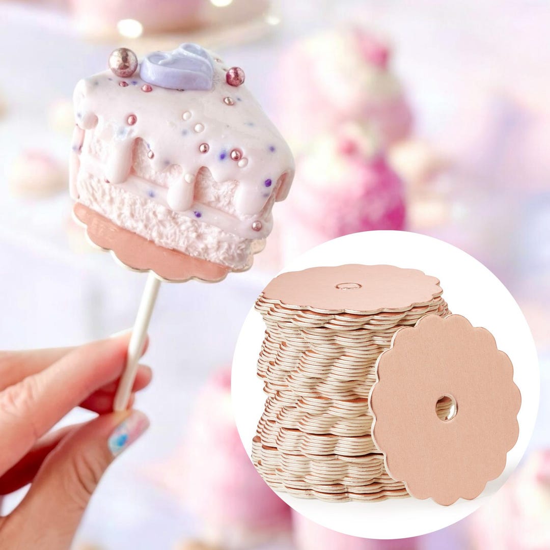 Scalloped Edge Cake Pop Boards, Rose Gold (50pcs) - Etsy