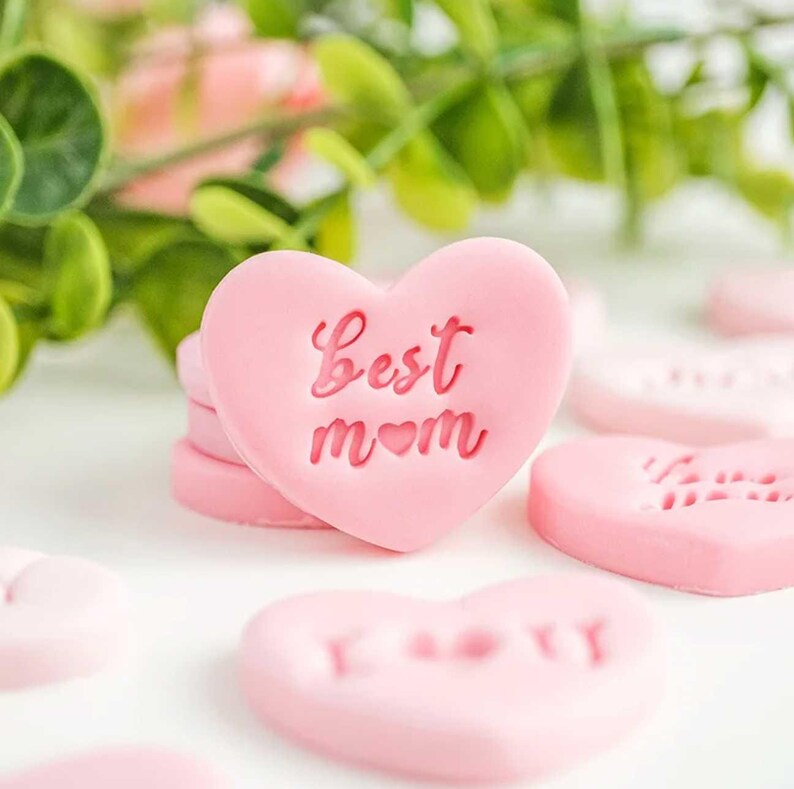 6pc Mini Mom Embosser Set With Heart Cutter - Etsy