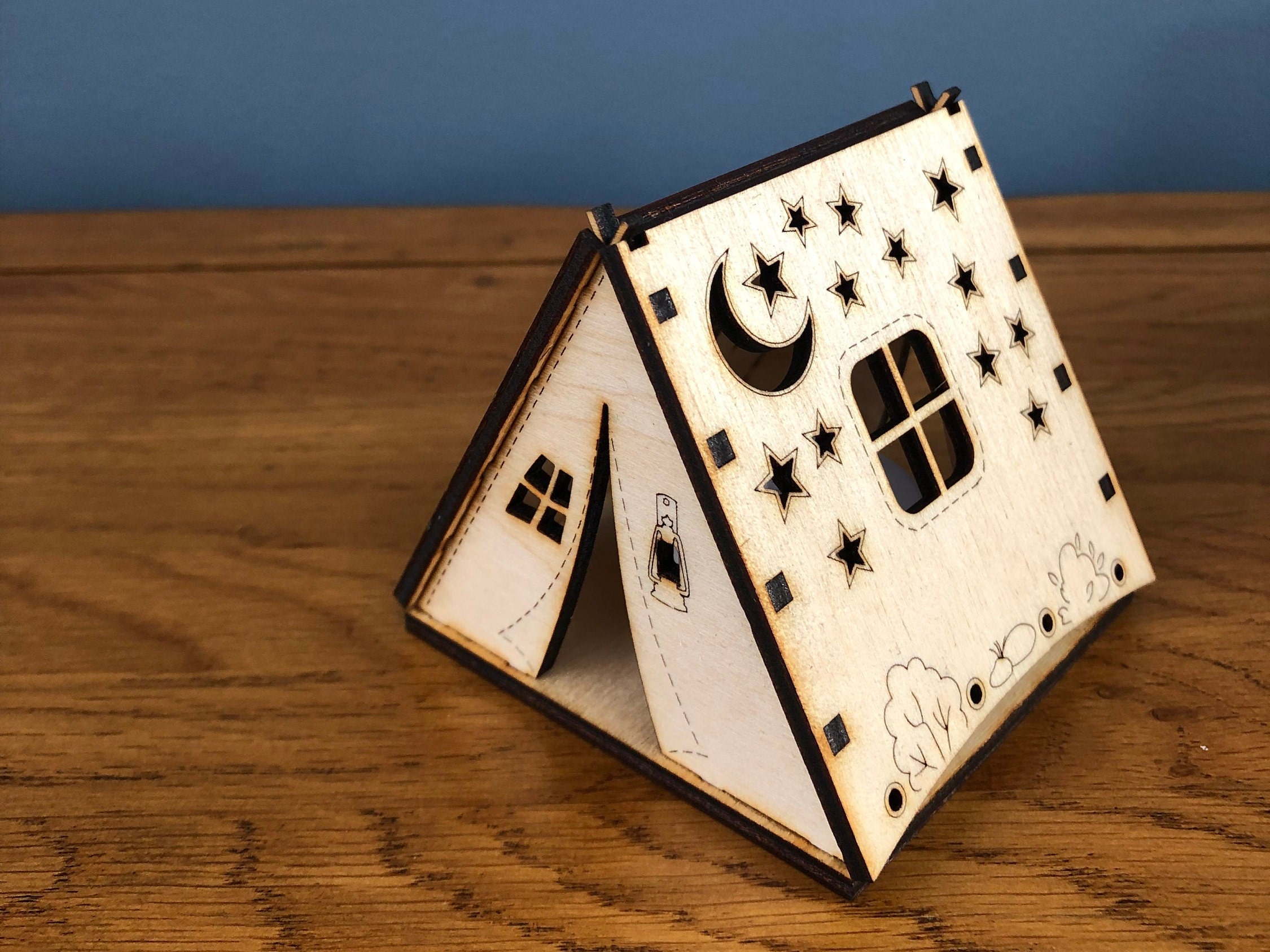 Night Light - Laser Cut Tent Style Night Light - Hand Made in UK - Etsy