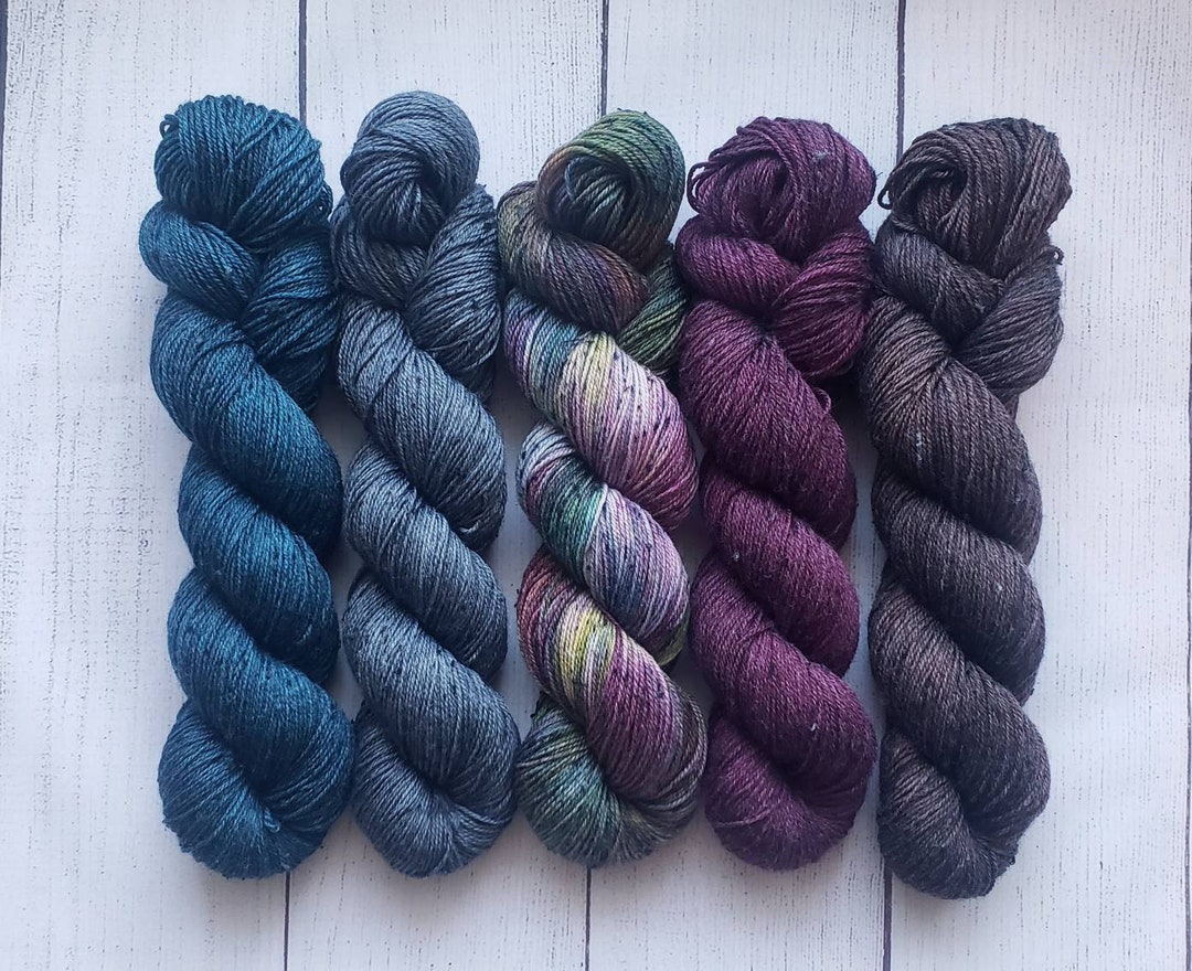 WOOL TWEED Fingering Individual Colors With Black Neps 80wool - Etsy