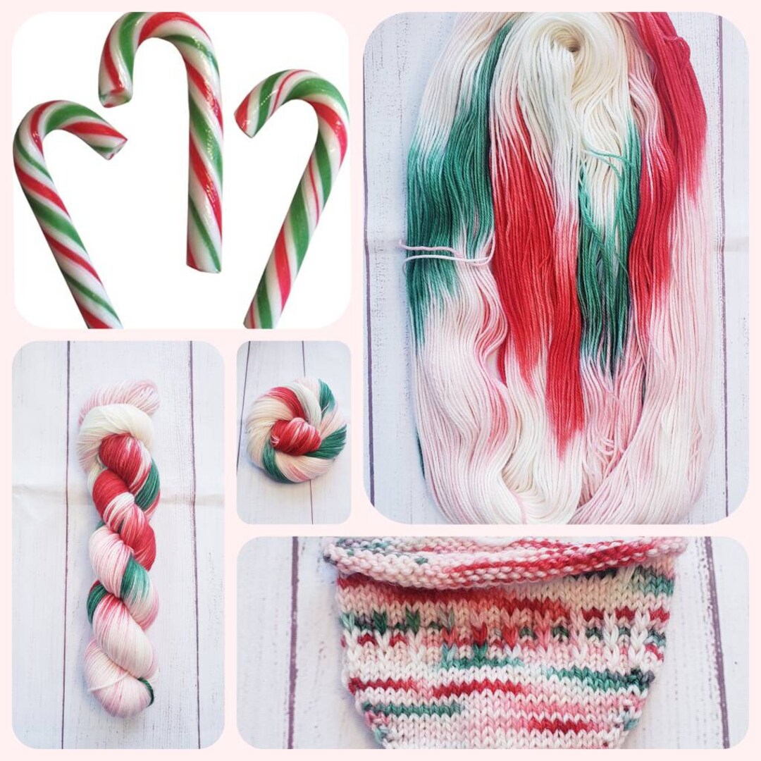 CANDY CANE Sock Set Fingering Yarn for Sock Scarves Shawls Sweaters ...