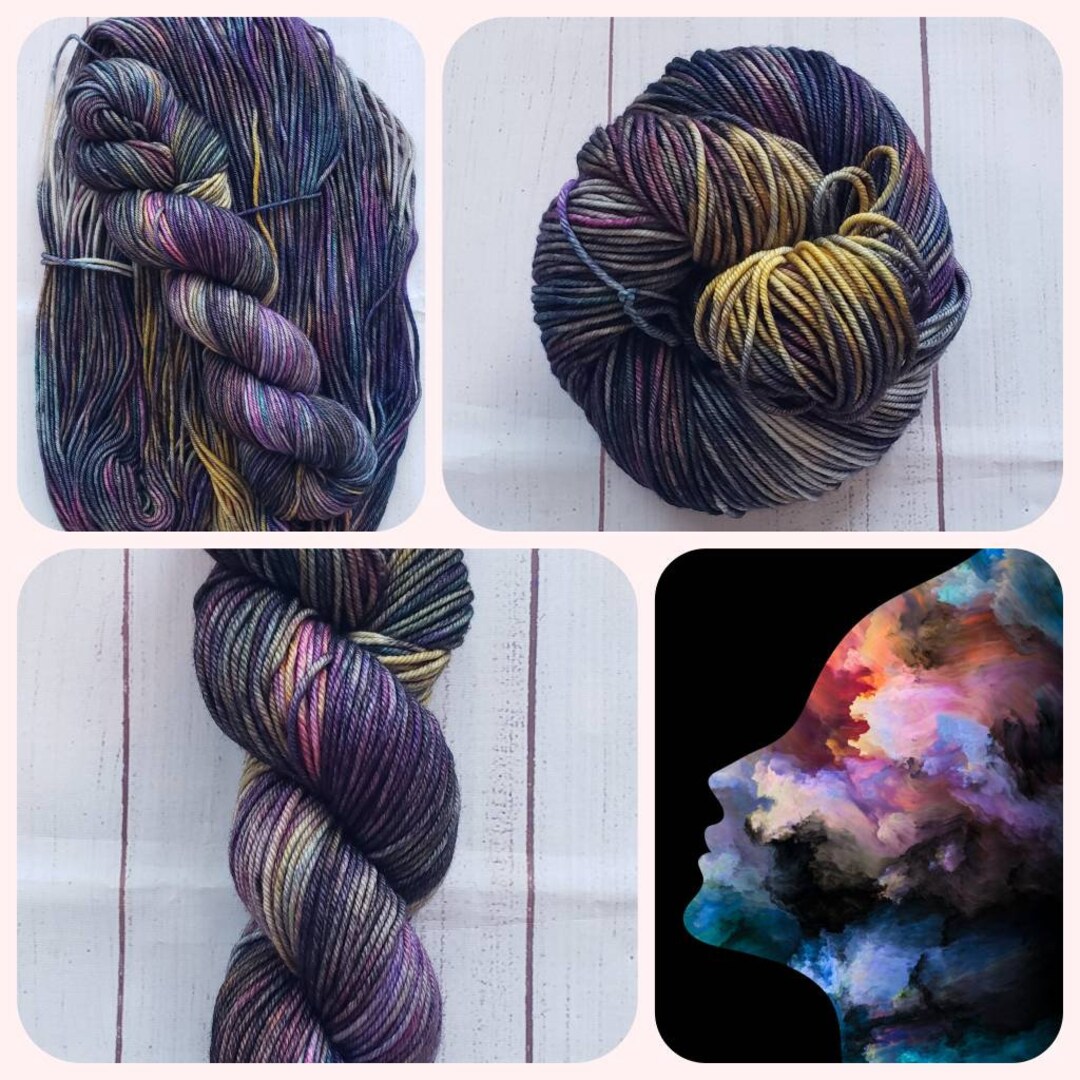FACE PAINT Worsted Hand Dyed Yarn for Scarves Shawls Sweaters and Hats ...