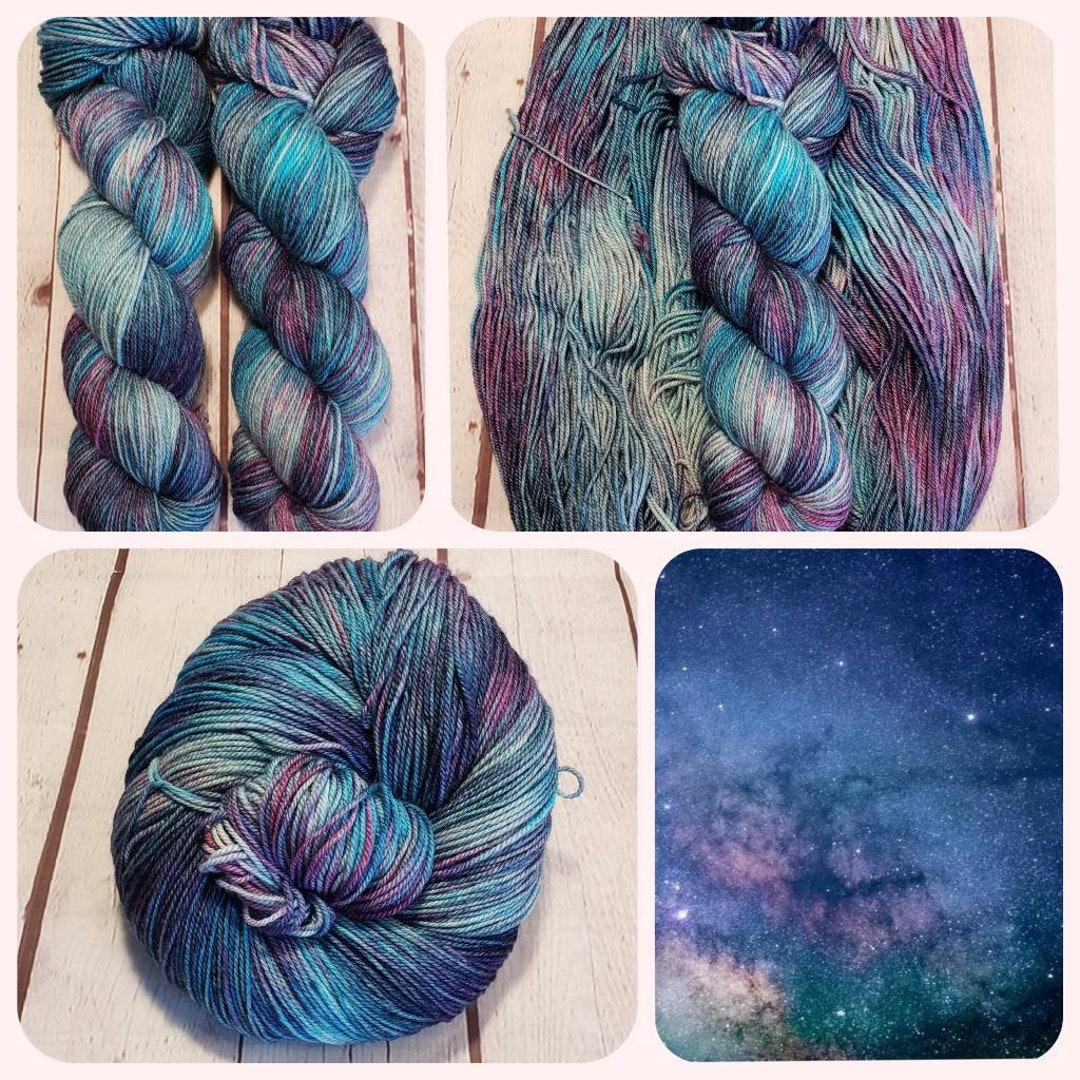 GALAXY Fingering Hand Dyed Yarn for Shawls Sweaters Scarves and Hats ...