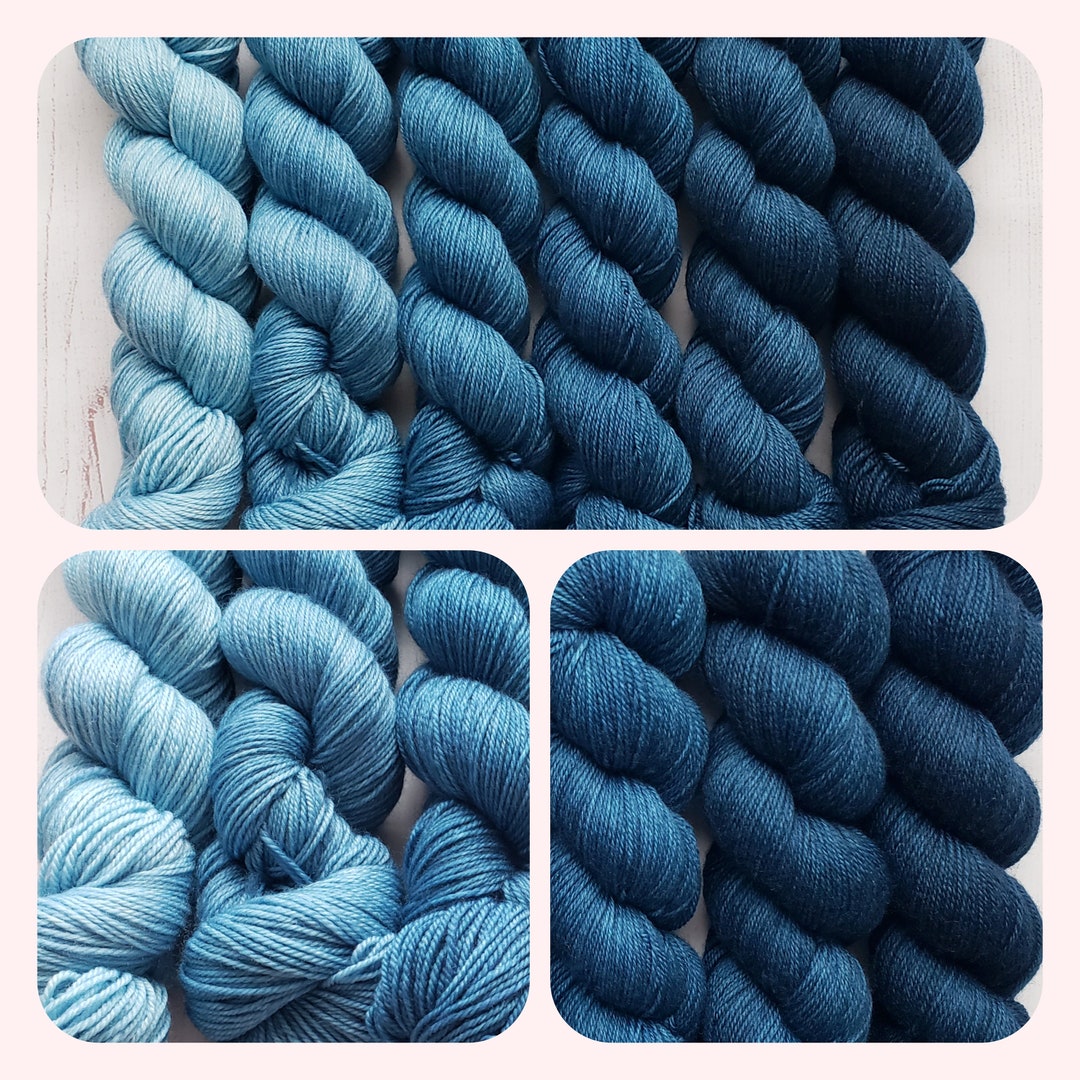 TWILIGHT MIX FADE Fingering Hand Dyed Yarn for Socks Shawls Sweaters ...