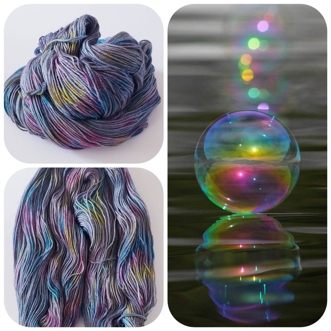 SOAP SUDS Fingering Hand Dyed Yarn for Shawls Sweaters and Socks ...